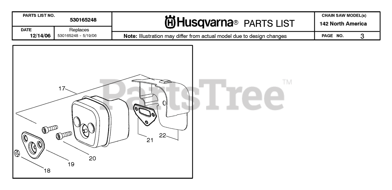 Husqvarna 142 - Husqvarna Chainsaw (SN: 20064900001 - 20070100000 ...