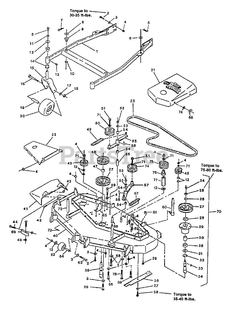 Exmark TR22KC - Exmark Turf Ranger Front Mount Mower, 22hp Kohler (SN ...
