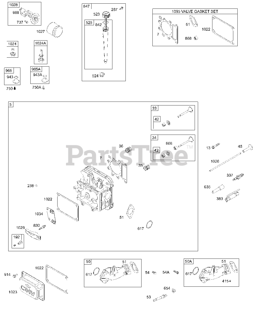 Briggs & Stratton 28N707-0189-01 - Briggs & Stratton Vertical Engine ...