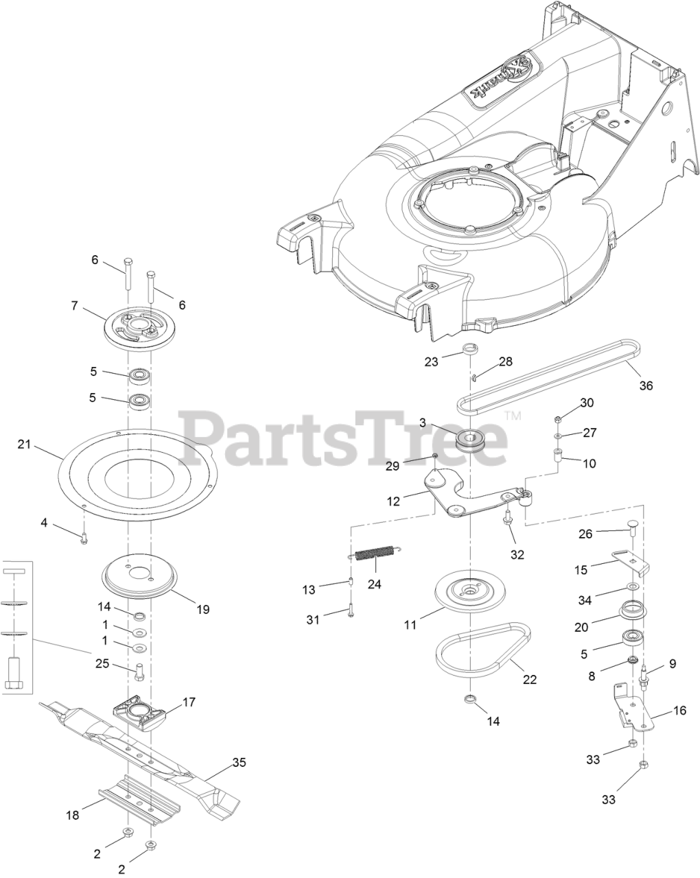 Exmark ECX180CKA210BC - Exmark 21" X-Series Walk-Behind Mower, Kawasaki ...