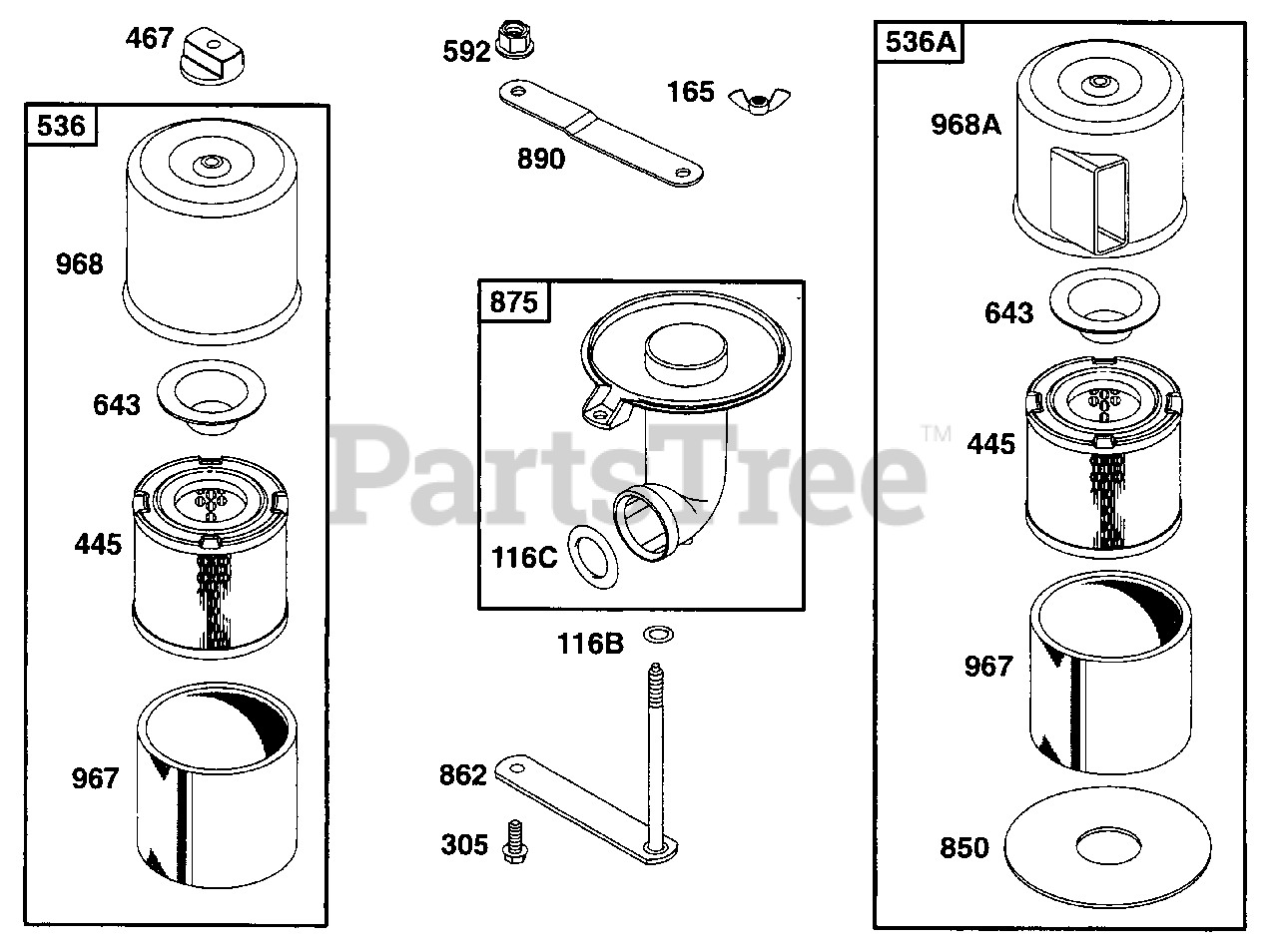 Briggs & Stratton 190432-6035-01 - Briggs & Stratton Horizontal Engine ...