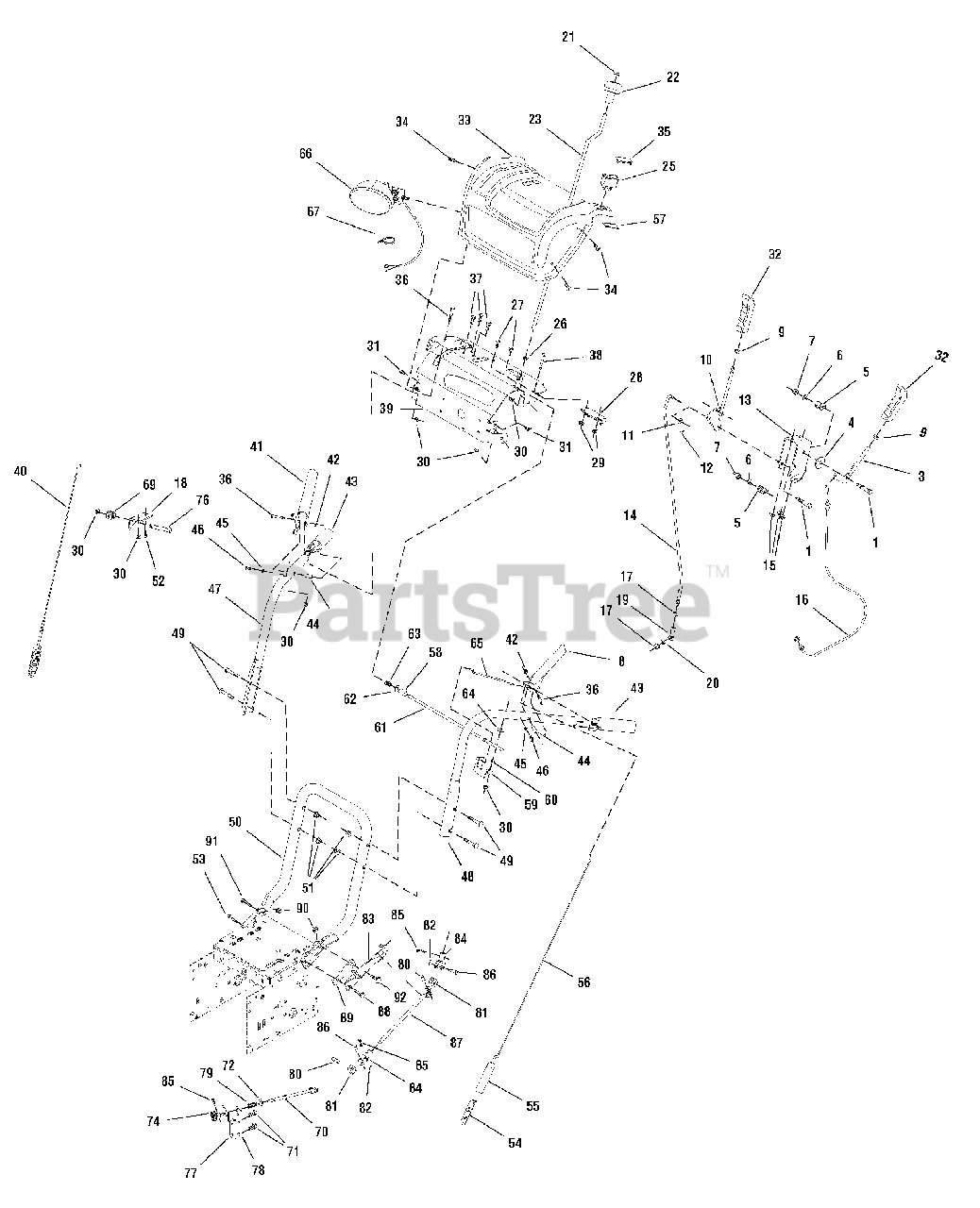 Frontier ST 1332 S (1695053) - Frontier 32" Snow Thrower (2006) Handles ...
