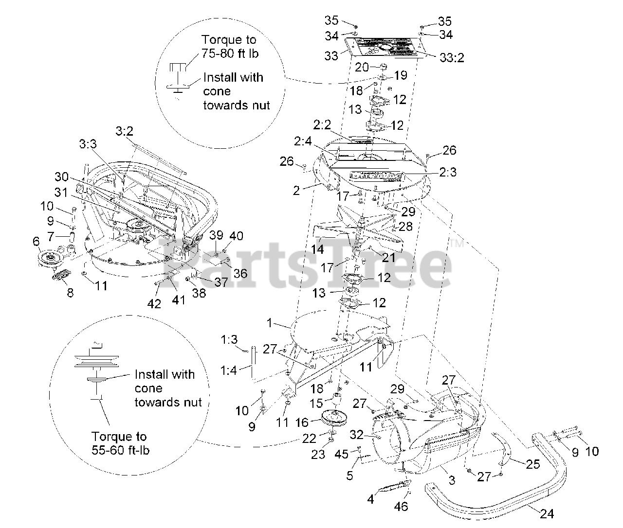 Exmark LZUV3B - Exmark Ultra Vac Triple Bagger for Lazer Z Mower (SN ...
