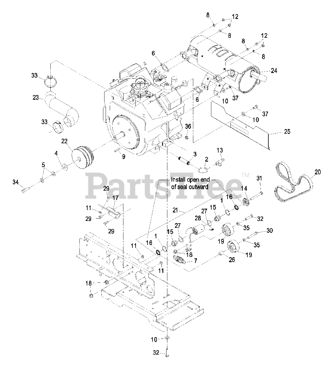 Exmark NAV20KC - Exmark Navigator Front Mount Mower, 20HP Kohler (SN ...