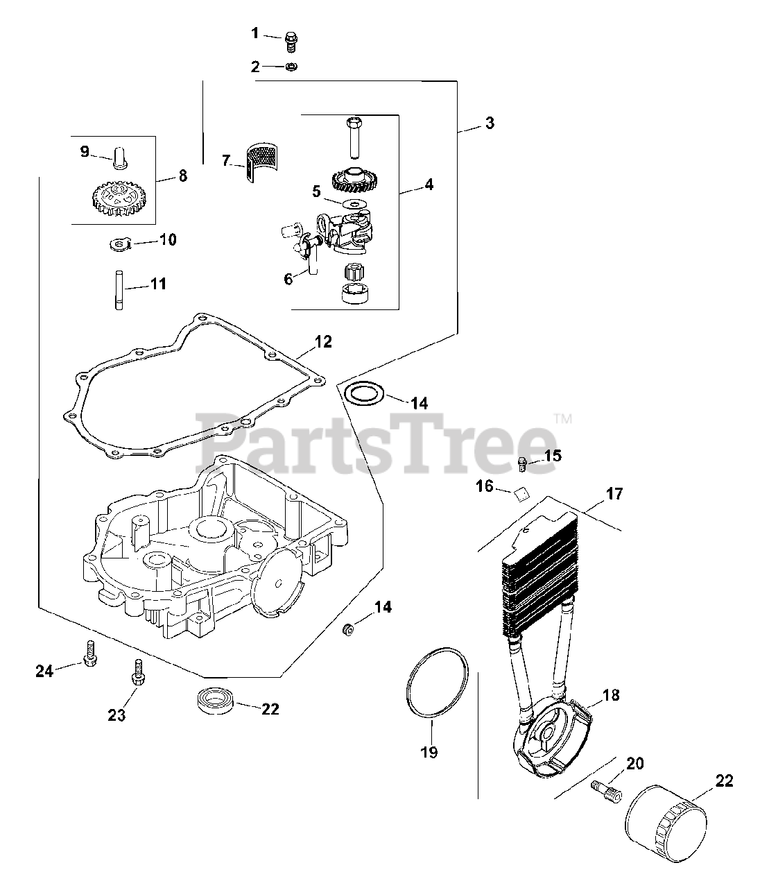 Kohler CV730-0020 - Kohler Command PRO Engine, Made for John Deere, 23 ...