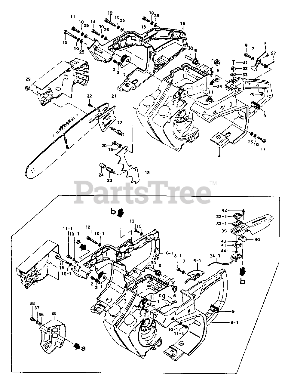 Tanaka ECS-351 - Tanaka Chainsaw Rear Handle Parts Lookup with Diagrams ...