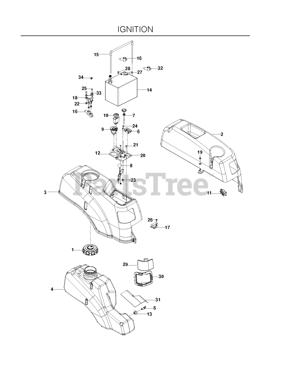 Husqvarna EZ 4824 - Husqvarna 48" Zero-Turn Mower (2009-09) IGNITION ...