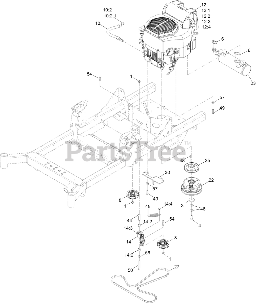 Exmark RAE720CKC48300 - Exmark 48" Radius E-Series Zero-Turn Mower ...