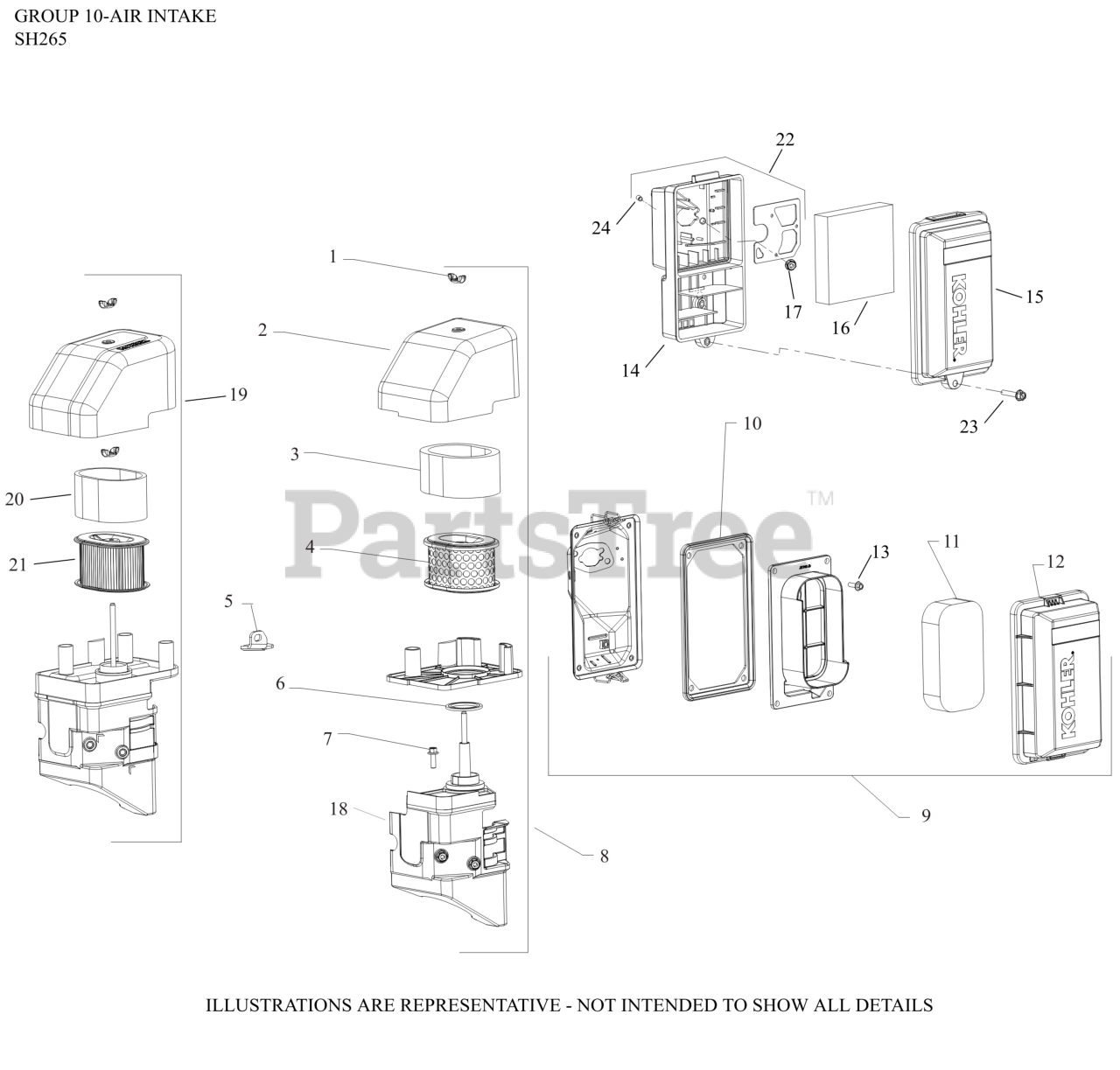 Kohler SH265 3011 Kohler SH Series Engine Basic Version 6 5hp 4 Kohler SH265 3011 Kohler SH Series Engine Basic Version 6 5hp 4