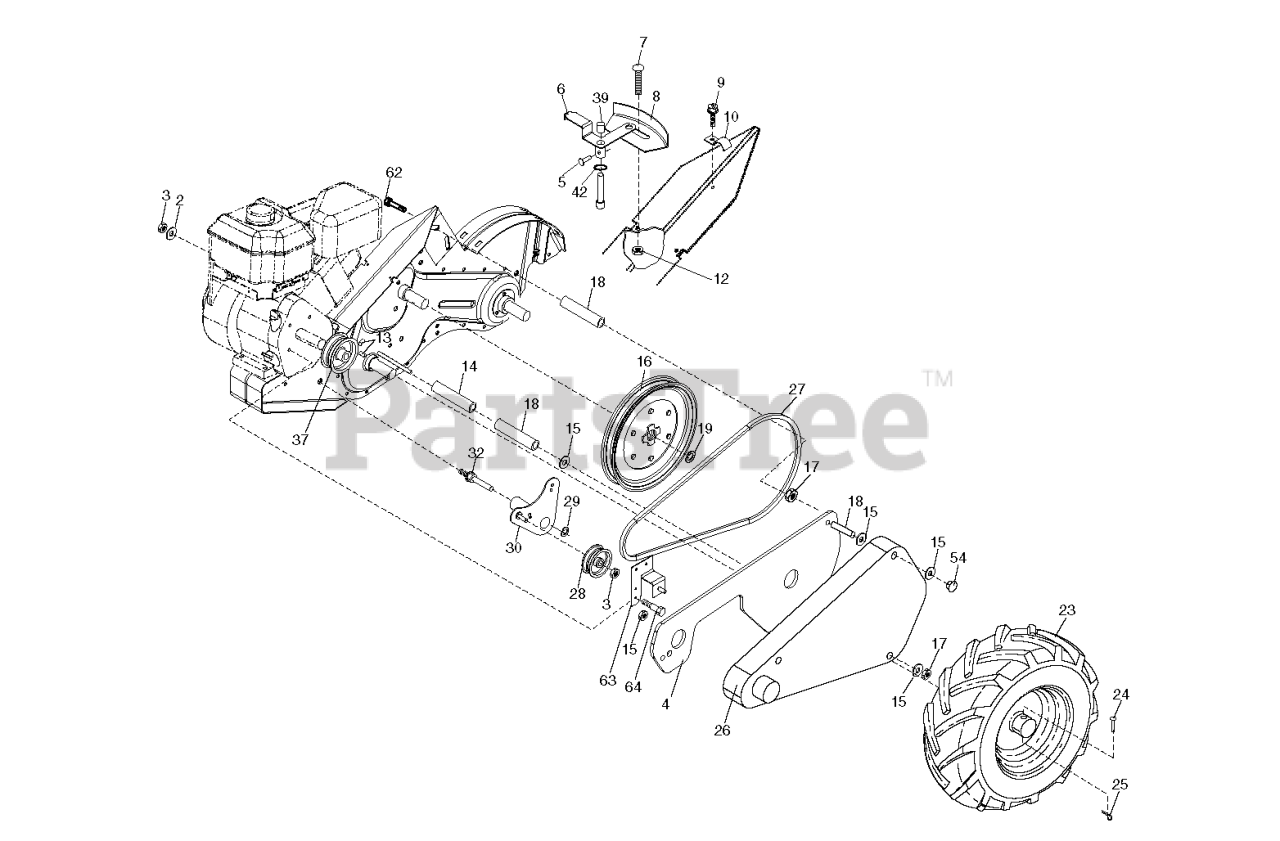 Husqvarna TR 530 (960910017-02) - Husqvarna Rear-Tine Tiller MAINFRAME ...
