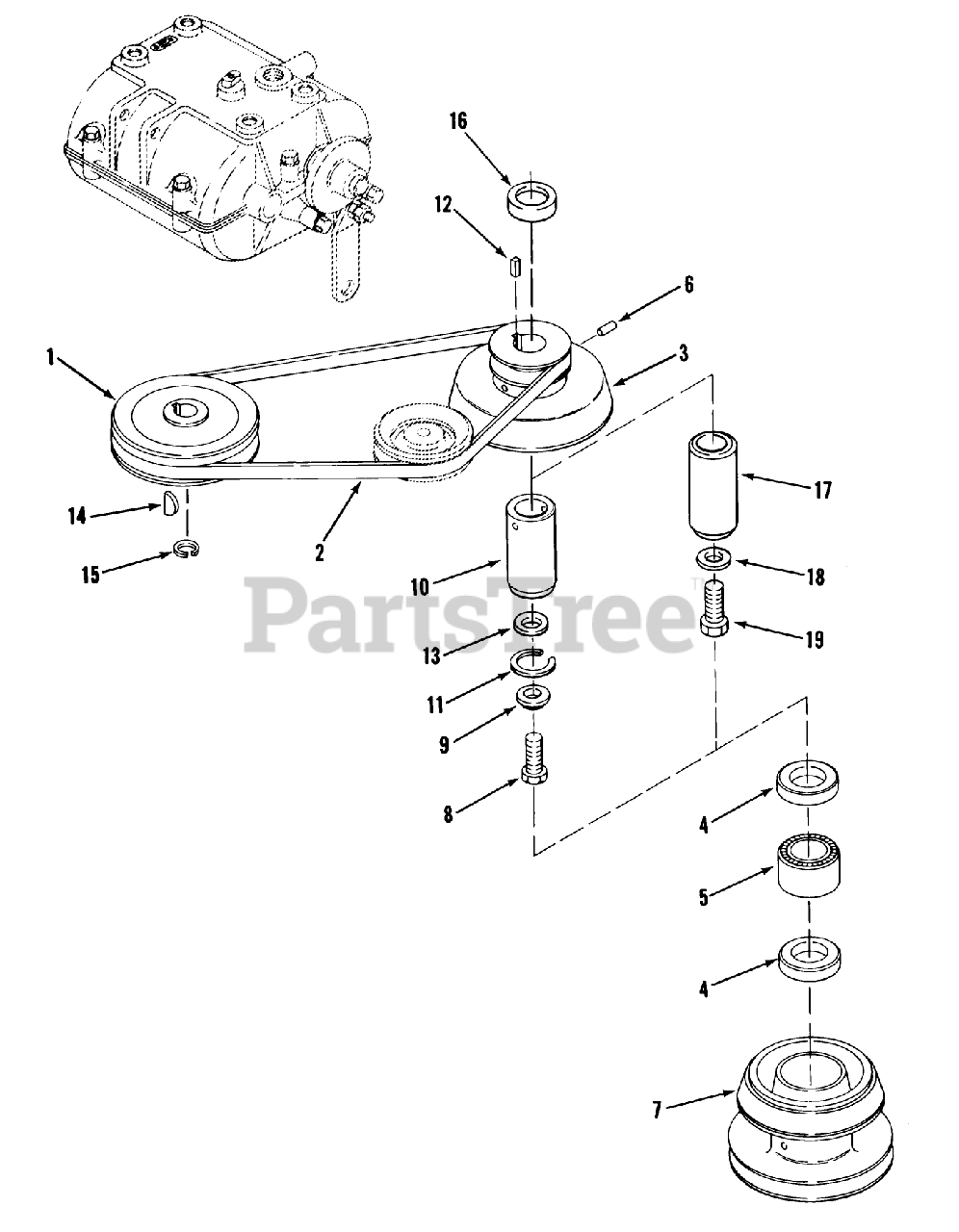 Toro 23-05BP01 (A-51) - Toro Rear-Engine Riding Mower (1982) Drive Belt ...