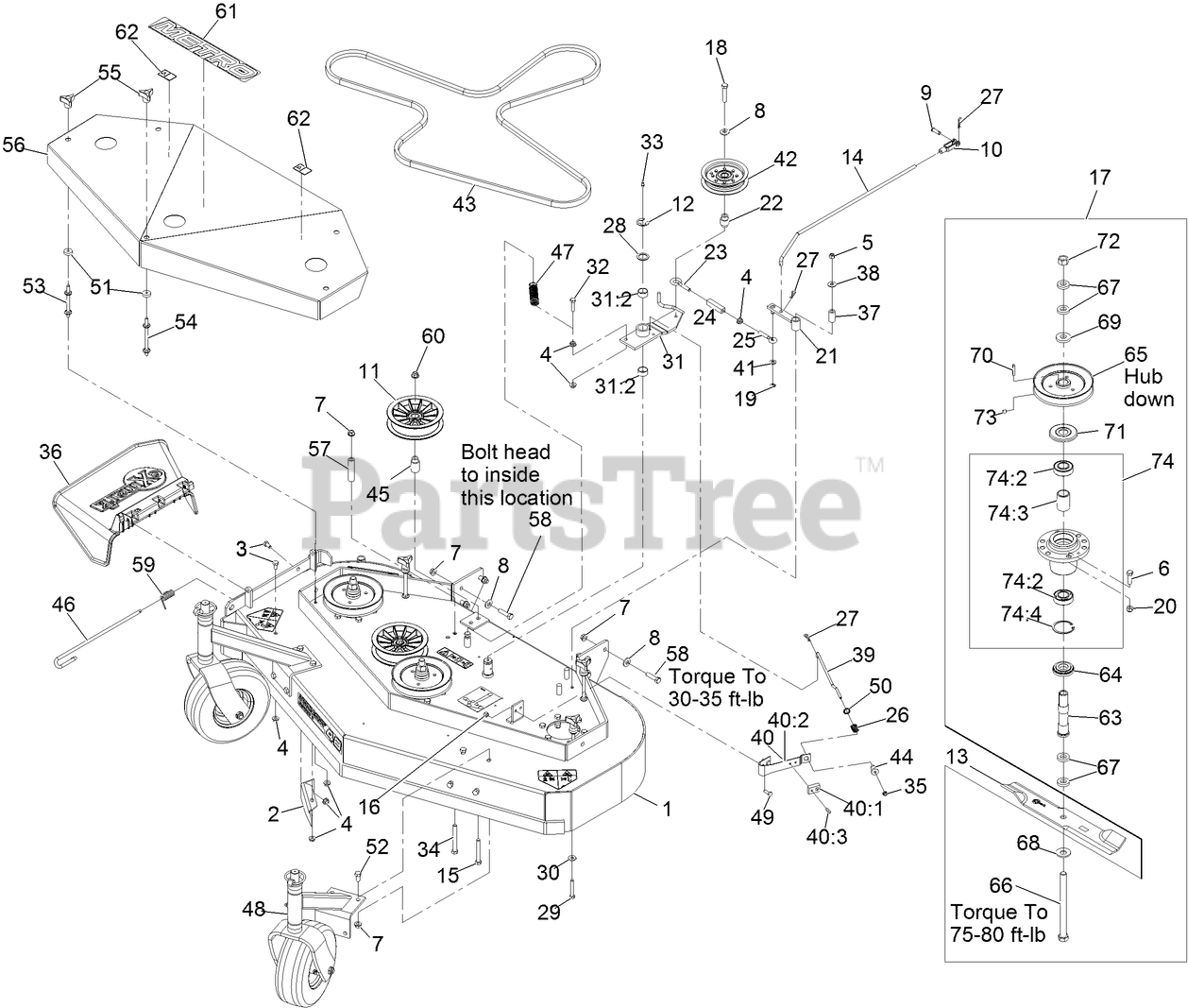 Exmark MGS481CKA48300 - Exmark 48" Metro S-Series Walk-Behind Mower ...