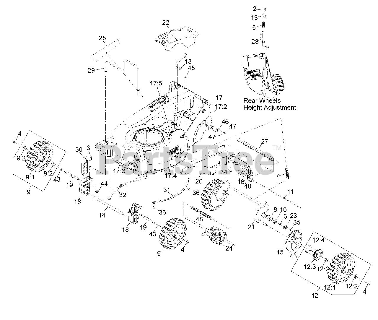 Exmark ECXKA21 - Exmark 21" X-Series Walk-Behind Mower, Kawasaki FJ180V ...