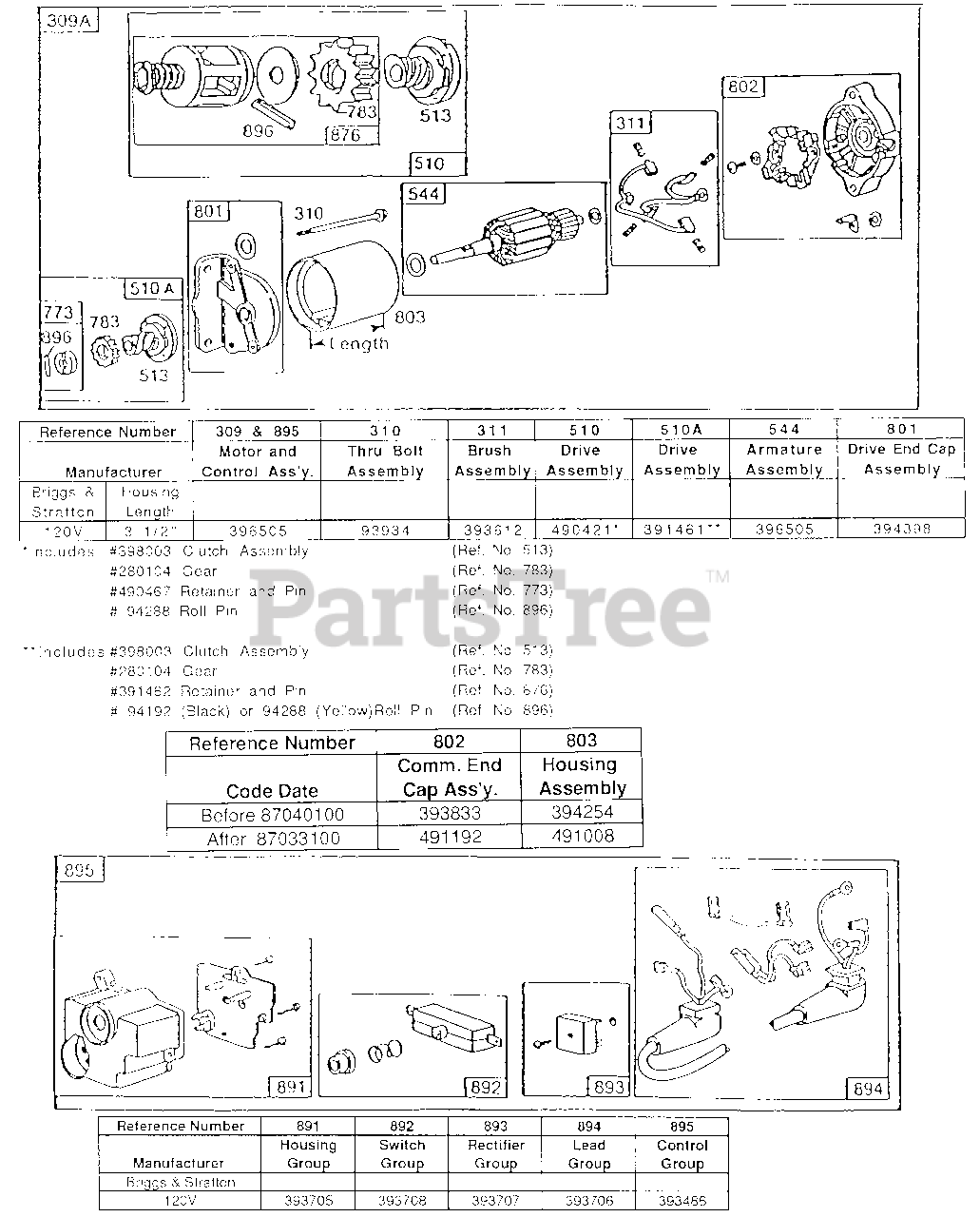 Briggs & Stratton 190432-2835-01 - Briggs & Stratton Horizontal Engine ...