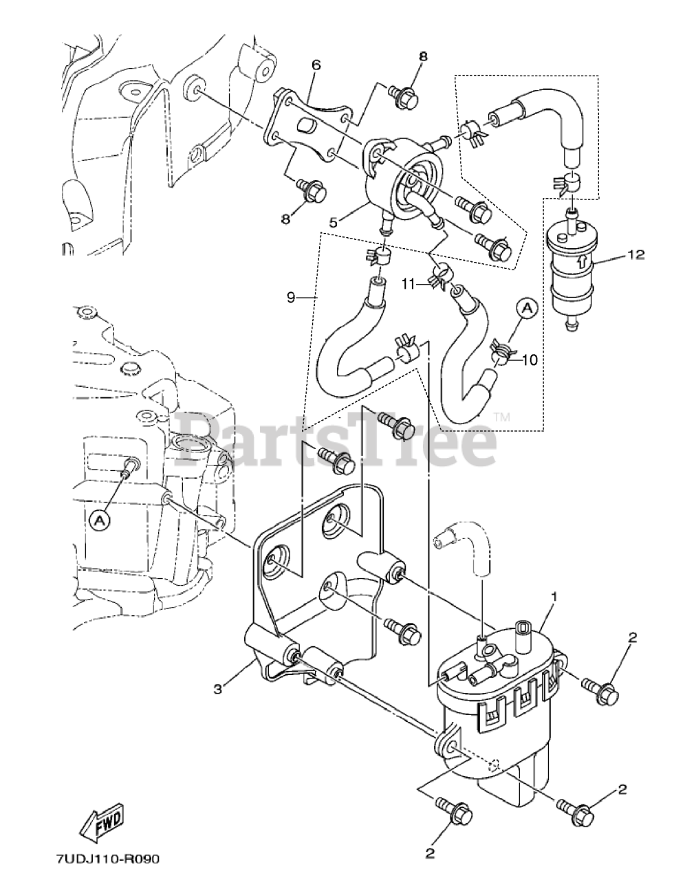 Husqvarna MX 825 VJ - Husqvarna Yamaha Engine, 33hp (2018-09) FUEL PUMP Parts Lookup with ...