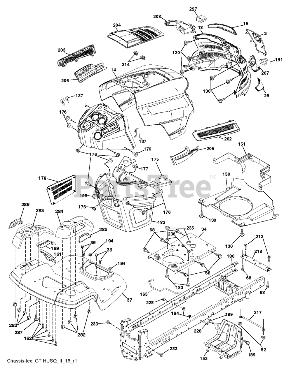 Husqvarna YTH 23V48 (960430110-00) - Husqvarna 48" Yard Tractor (2010 ...