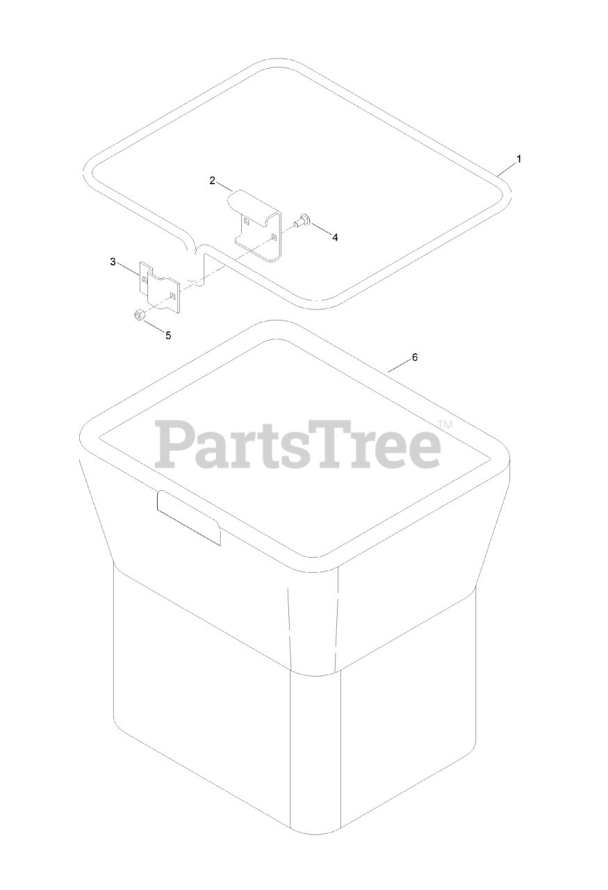 Exmark 126-7510 - Exmark Bagger for 50" Zero-Turn Radius Riding Mower ...