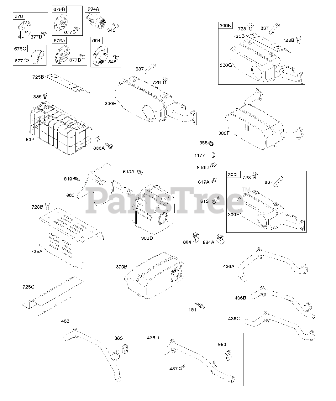 Briggs & Stratton 356447-3079-G1 - Briggs & Stratton Horizontal Engine ...