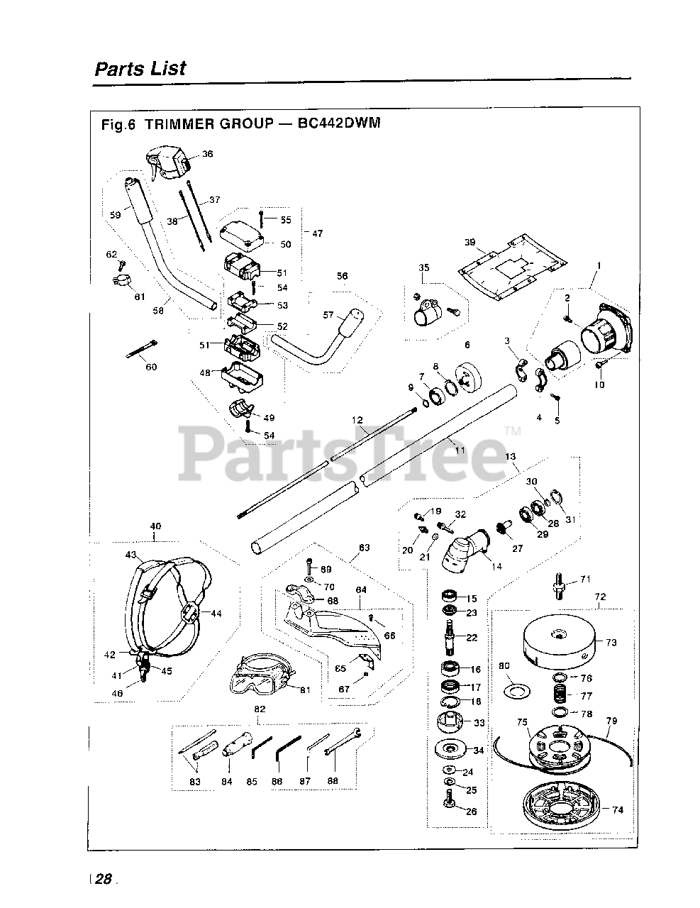 RedMax BC 442 DWM - RedMax Brushcutter (SN: 660001 & Above) (1997-01 ...