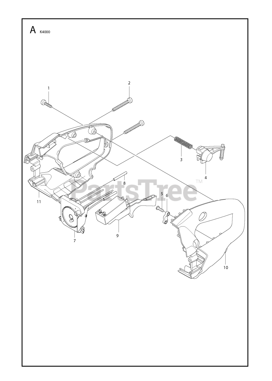 Husqvarna K 4000 - Husqvarna Cut-Off Saw (2018-03) HANDLE Parts Lookup ...