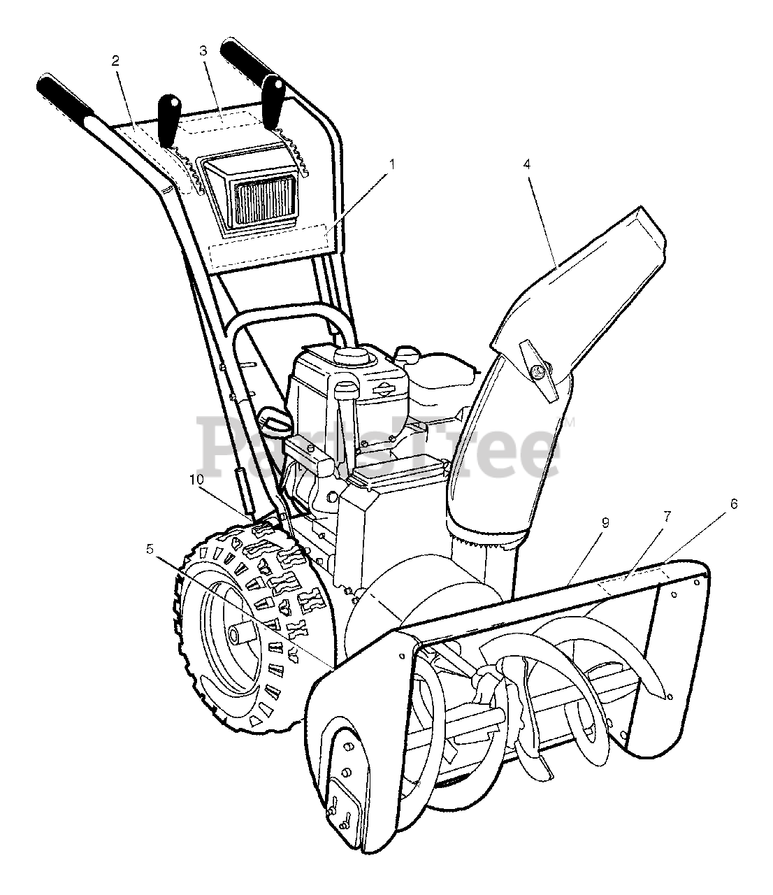 Murray 6271200x61 (1695365) - Murray Ultra 27" Snow Thrower (2007 ...
