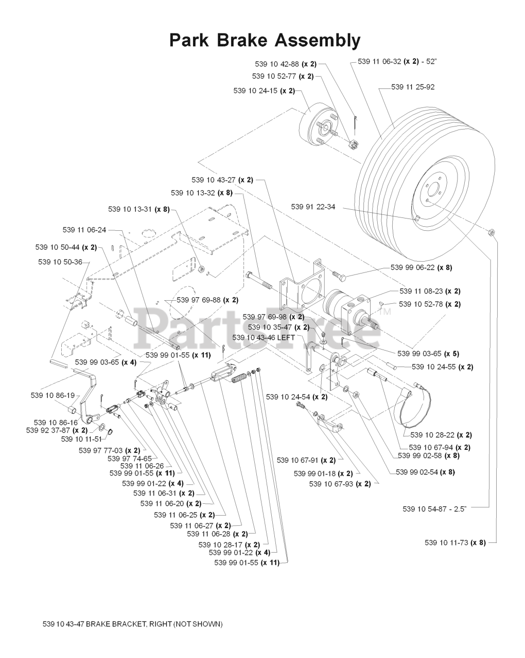 Husqvarna LZ 25 (968999310) - Husqvarna Zero-Turn Mower PARKING BRAKE ...
