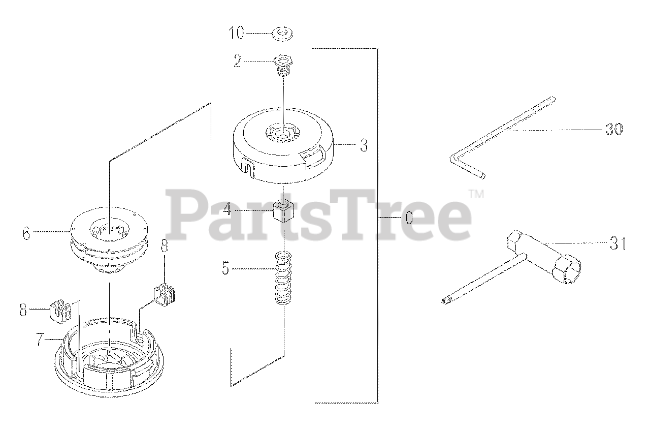 Tanaka TBC-280PF - Tanaka String Trimmer Cutting Head & Tools Parts ...