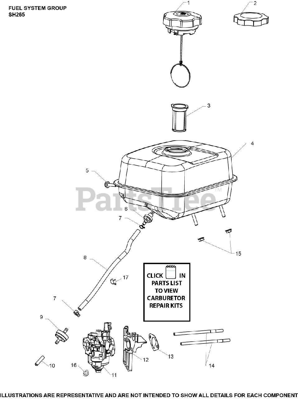 Kohler SH265-3136 - Kohler SH Series Engine, Made for MI-T-M, 6.5hp, 4 ...