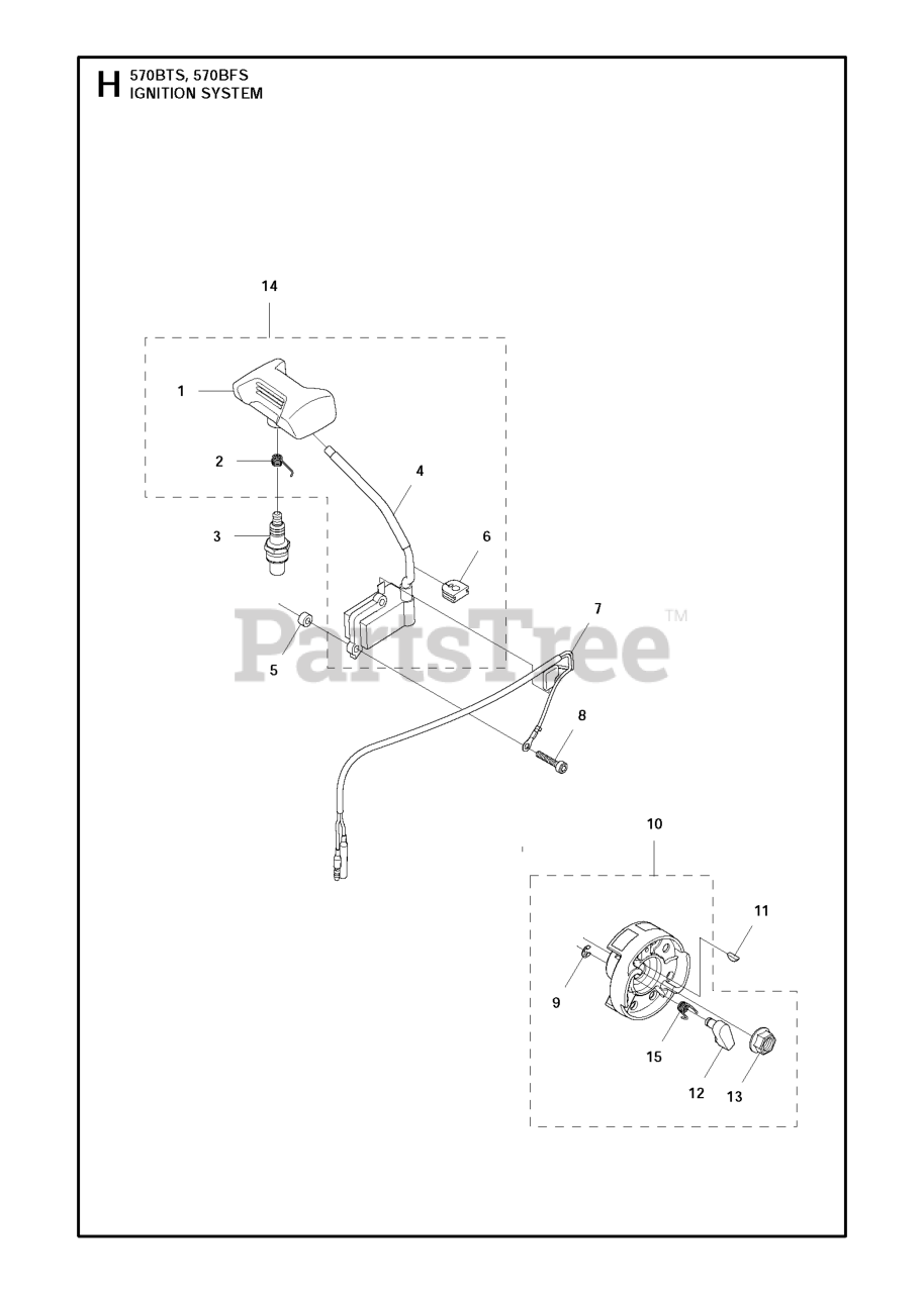 Husqvarna 570 BFS - Husqvarna Backpack Blower (SN: 20111800001 & Above ...