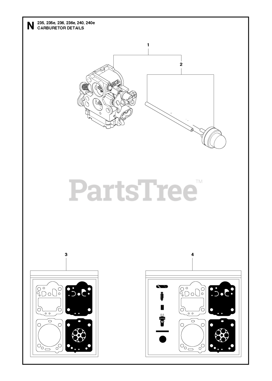 Husqvarna 240 e - Husqvarna Chainsaw (SN: 20101400001 - 20144000000 ...