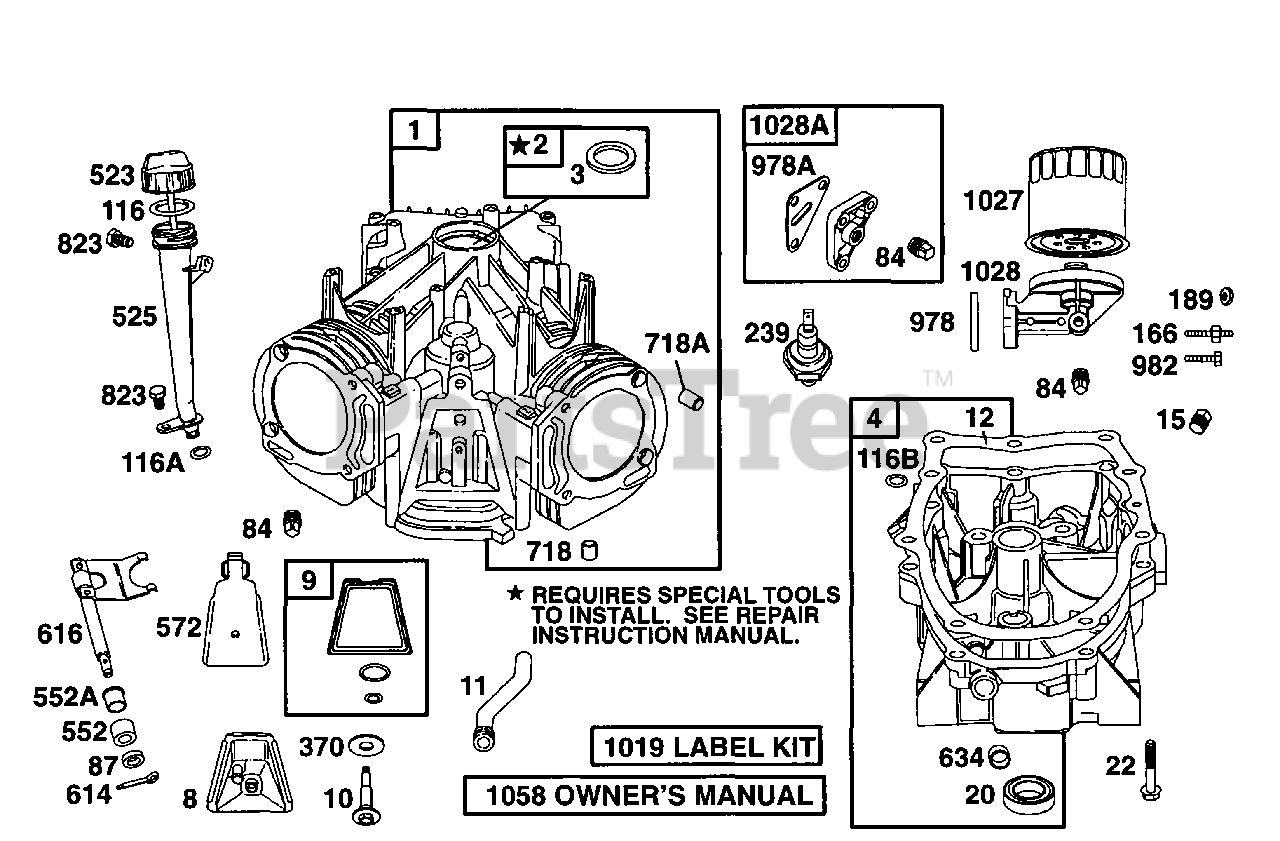 Briggs & Stratton 290777-0107-01 - Briggs & Stratton Vertical Engine ...