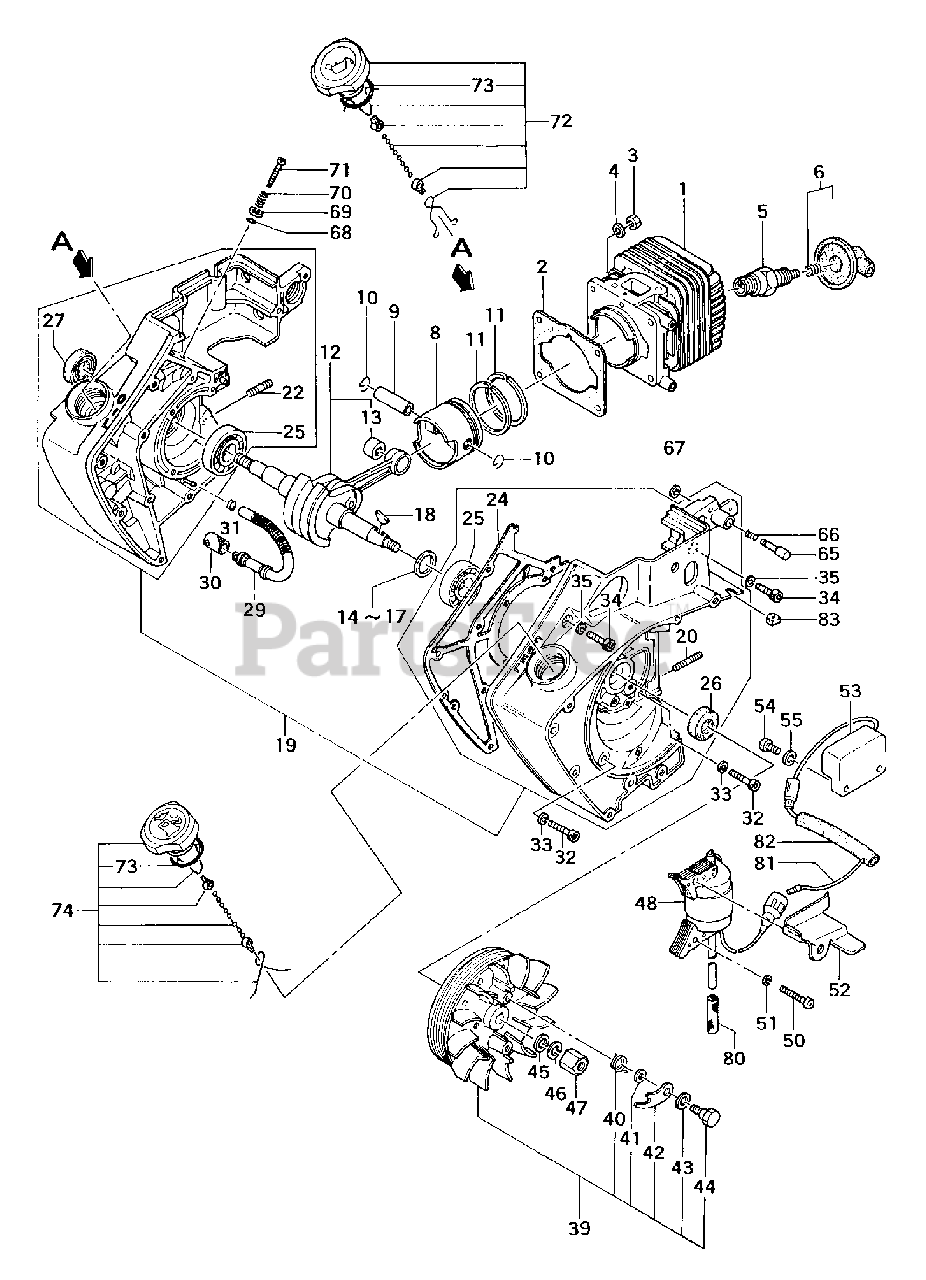 Tanaka ECS-370 - Tanaka Chainsaw Engine Parts Lookup with Diagrams ...
