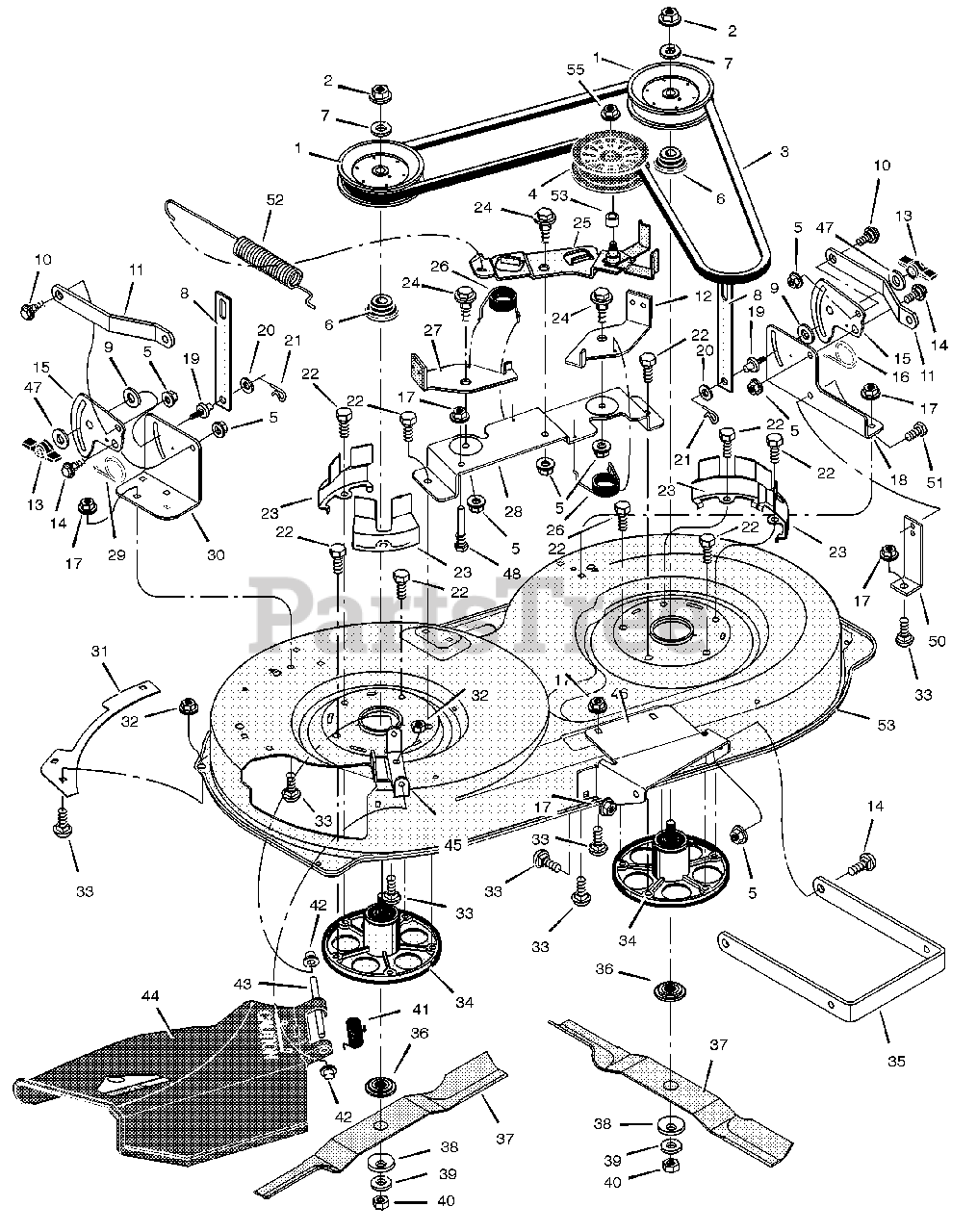Briggs & Stratton 405015x92B - Briggs & Stratton 40" Lawn Tractor (2002 ...