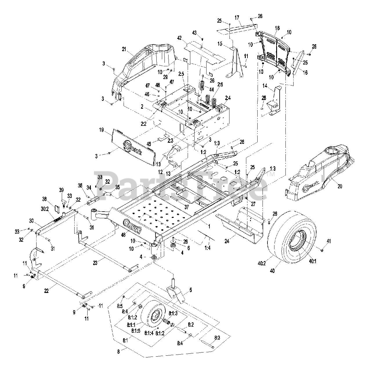 Exmark QST22BE482 - Exmark 48" Quest Zero-Turn Mower, 22HP Briggs ...