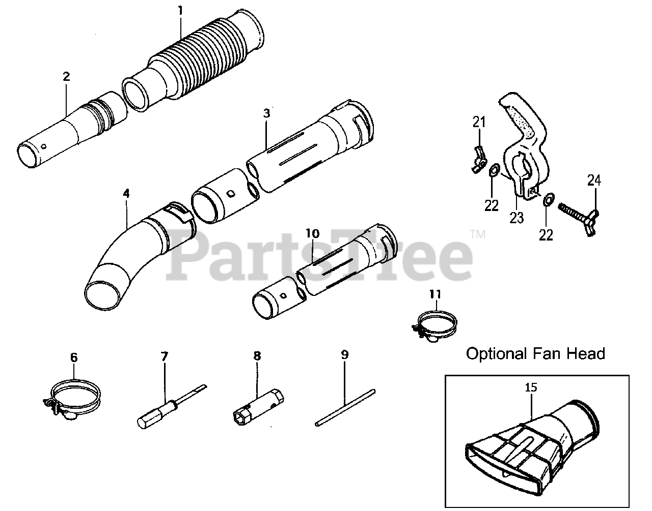 Tanaka TBL-505 - Tanaka Backpack Blower Tools & Optional Parts Parts ...