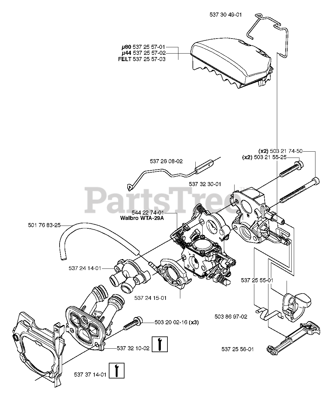 Husqvarna 455 Rancher Carburetor 544883001 OEM OEM 54 OFF