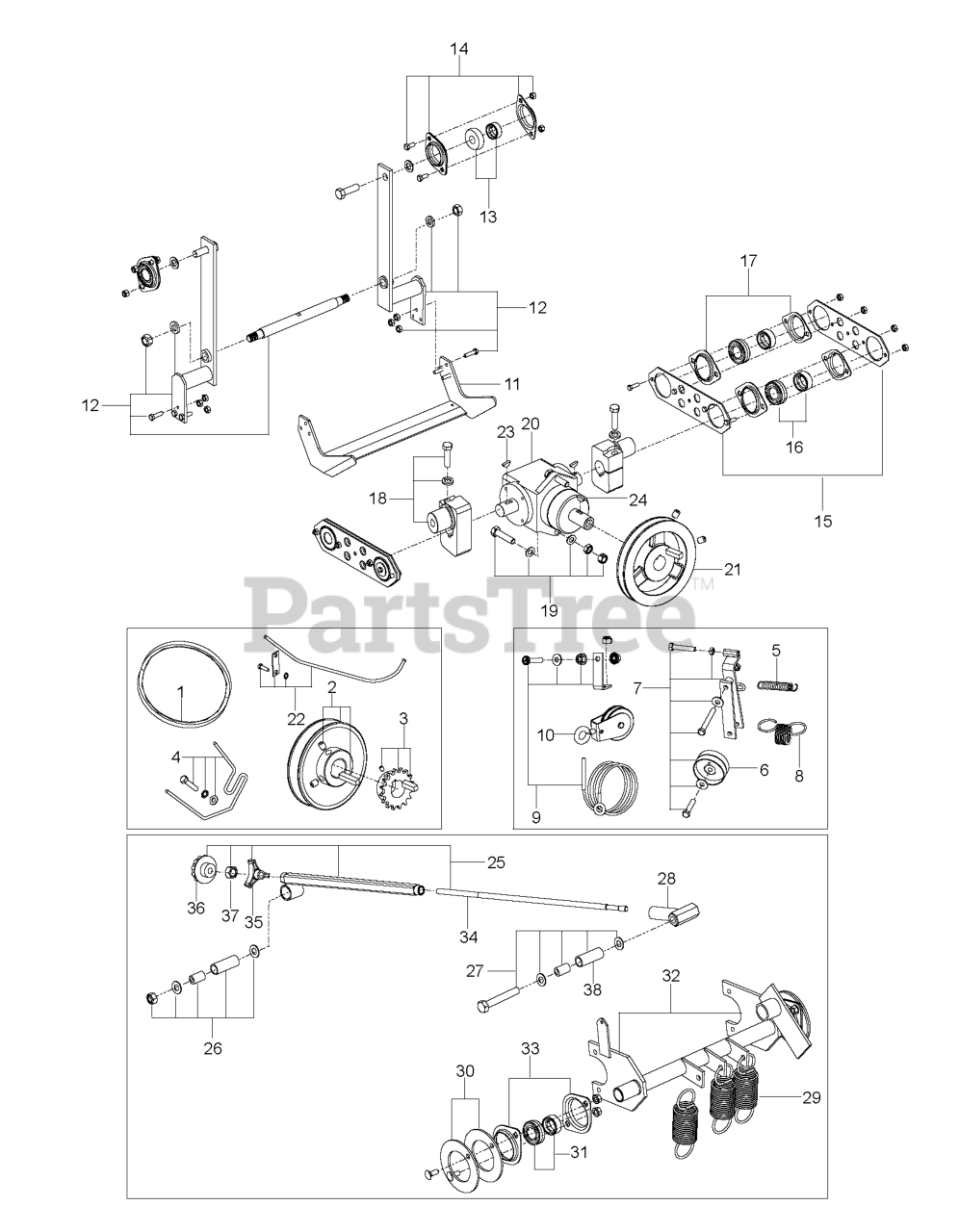 Husqvarna SC 18 - Husqvarna 18" Sod Cutter (2001-03) BLADE DRIVE ...