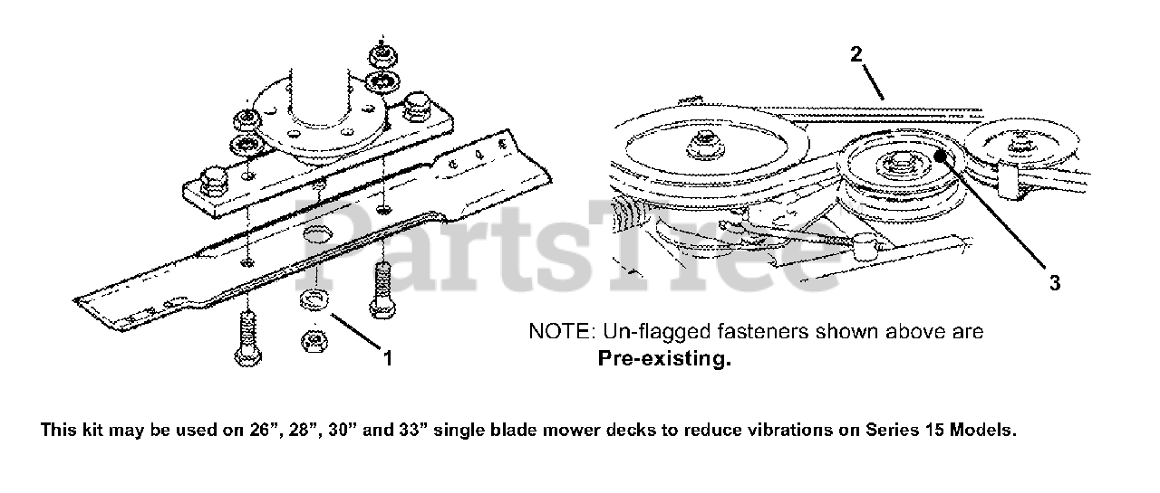 Snapper 7061975 - Snapper RER Idler Pulley & Drive Belt Kit Idler ...