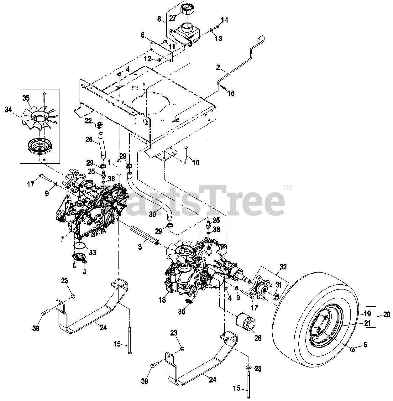 Exmark PHZ19KA343 - Exmark 34" Phazer Zero-Turn Mower, 19hp Kawasaki ...