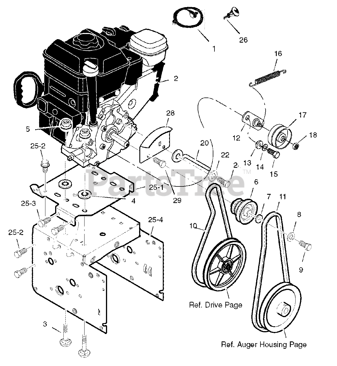 Frontier ST0524 (624504x16B) - Frontier 24" Snow Thrower (2004) Engine ...