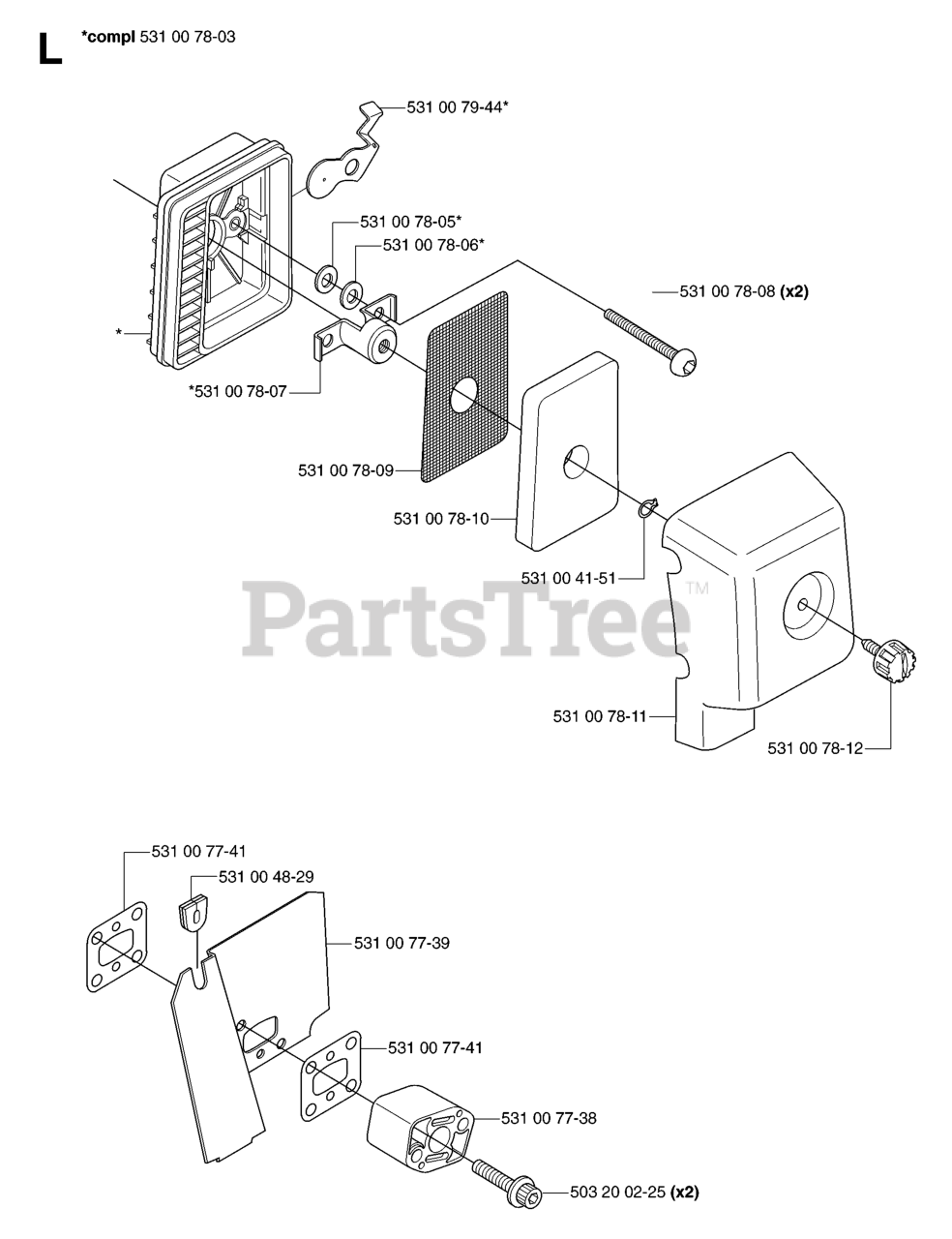 Husqvarna 153 R - Husqvarna Brush Cutter (2007-01) AIR FILTER Parts ...