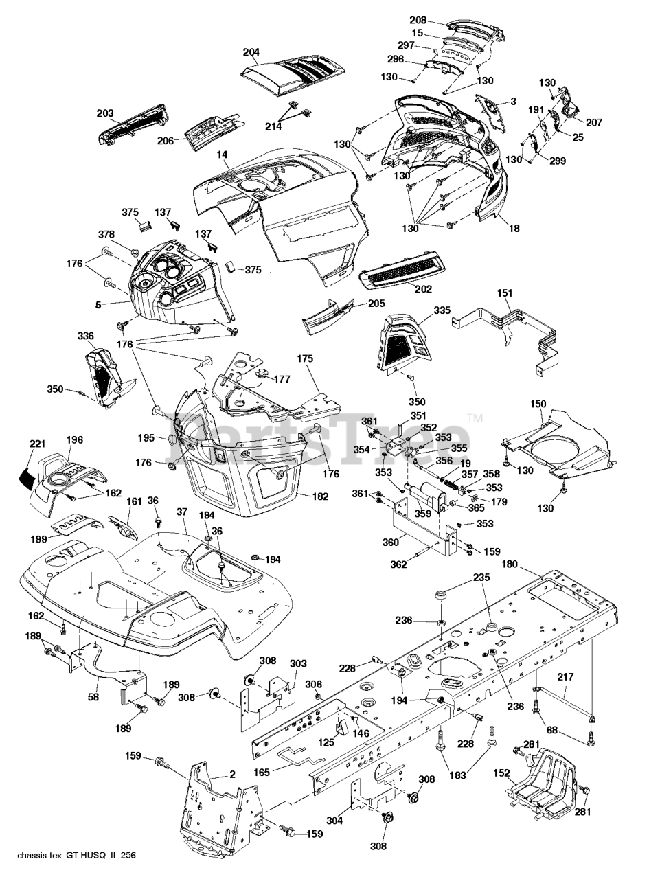 Husqvarna TS 348 XD (960410425-00) - Husqvarna 48" Garden Tractor (2018 ...