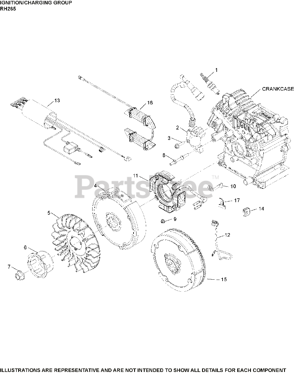 Kohler RH265-3113 - Kohler RH Series Engine, Made for Chongqing Senci ...