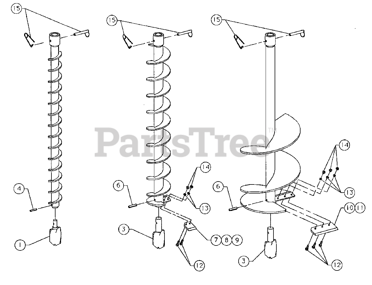 Tanaka TIA-340 - Tanaka Power Auger Earth Bits 2" Thru 12" Parts Lookup ...