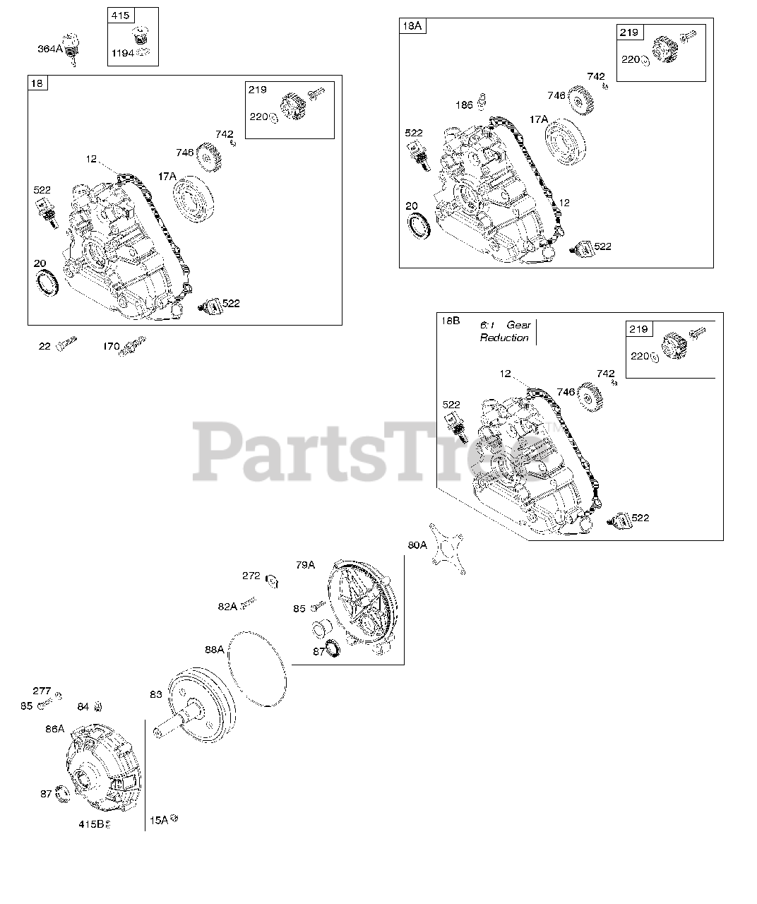 Briggs & Stratton 19L232-0036-F1 - Briggs & Stratton Horizontal Engine ...