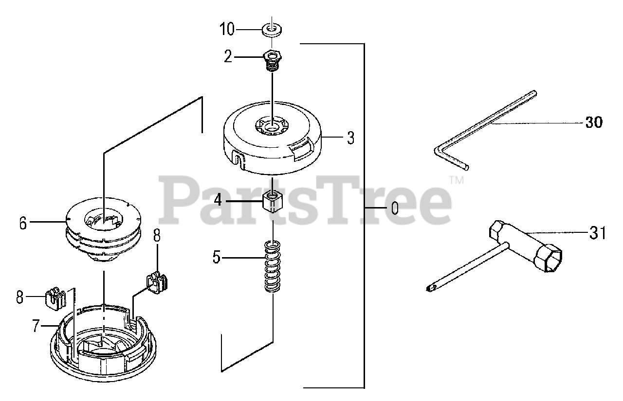 Tanaka TBC-260PF/L - Tanaka String Trimmer Cutting Head & Tools Parts ...