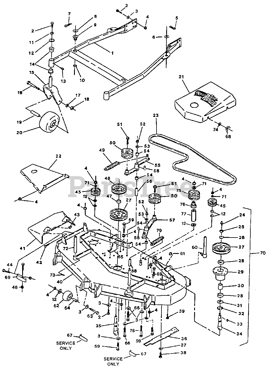 Exmark TR20KC - Exmark Turf Ranger Front Mount Mower, 20HP Kohler (SN ...