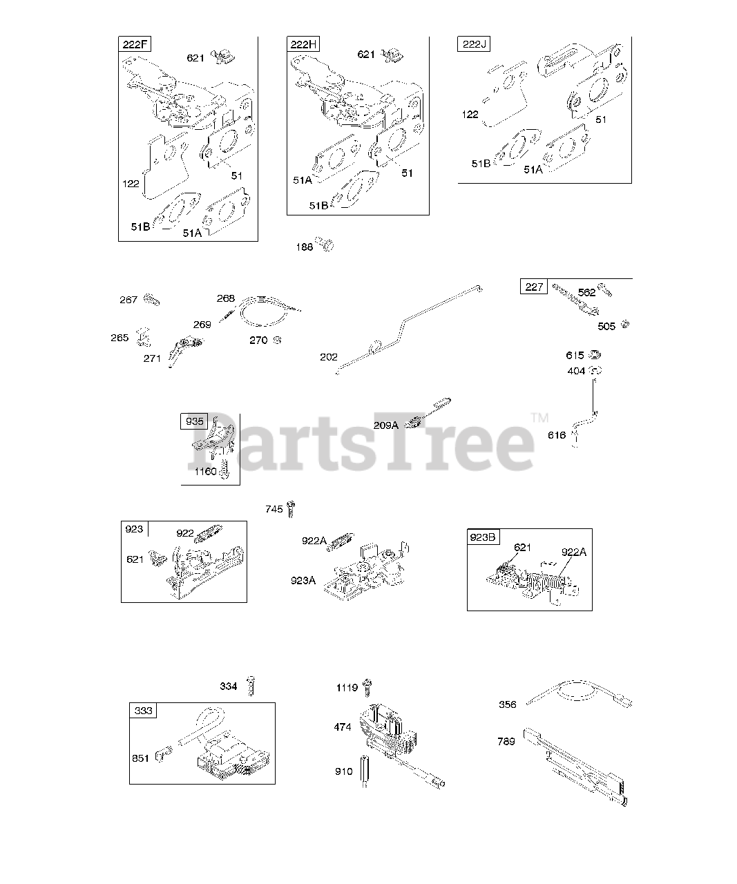 Briggs & Stratton 126602-0118-E1 - Briggs & Stratton Vertical Engine ...