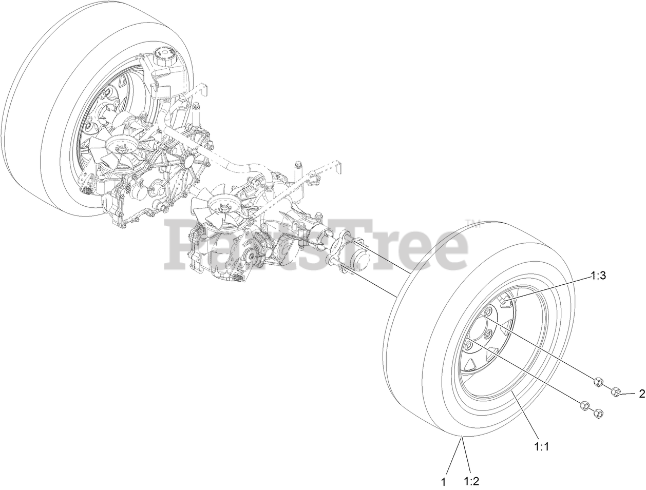 Exmark RAE708GEM44300 - Exmark 44" Radius E-Series Zero-Turn Mower ...