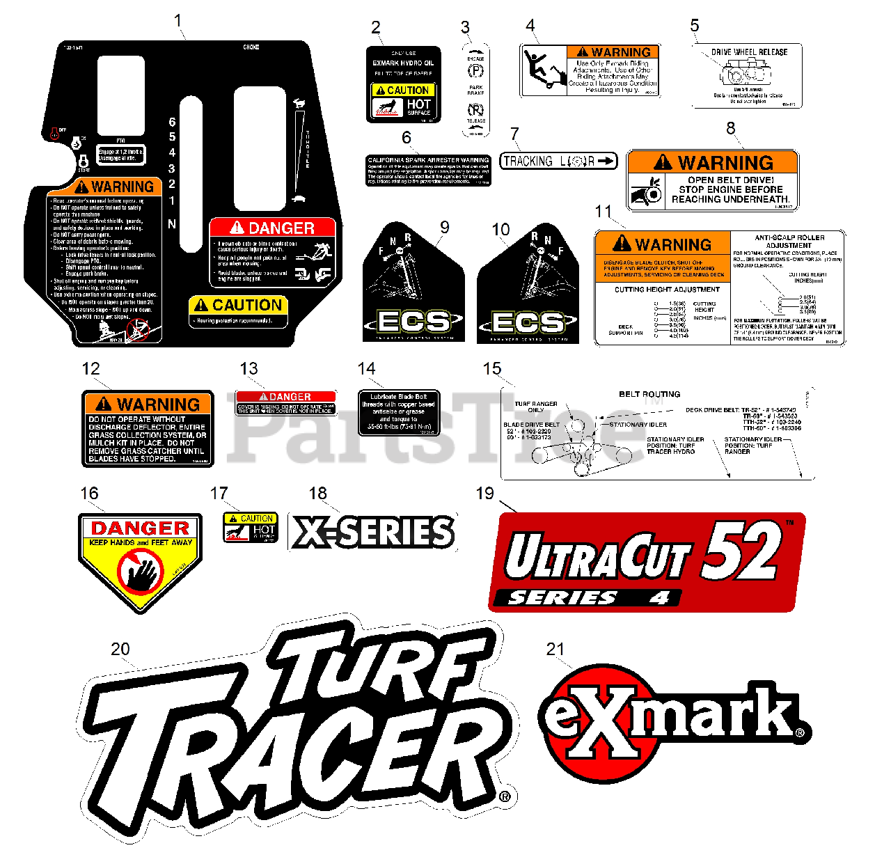 Exmark TTX691KAE524 - Exmark 52" Turf Tracer X-Series Walk-Behind Mower ...
